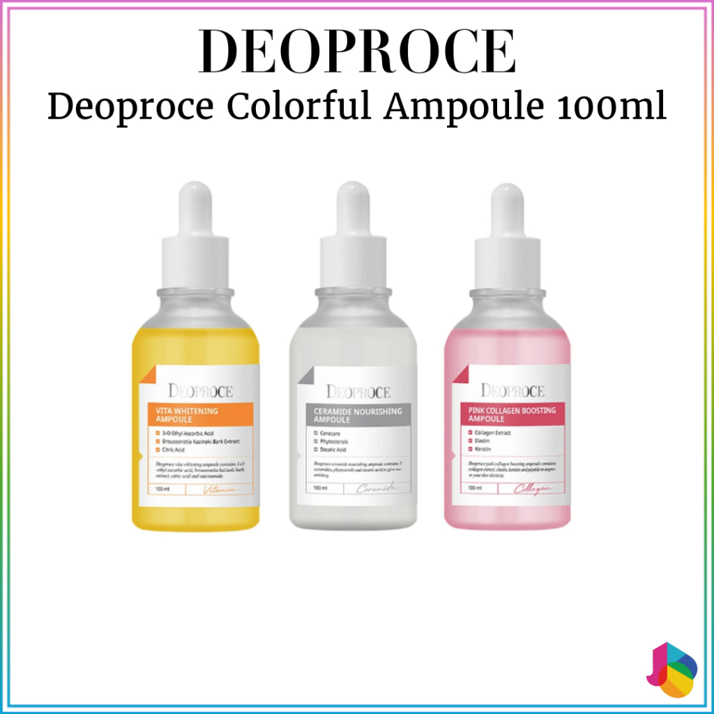 Deoproce 3 Colorful Ampoules 100ml - Vita, Collagen, Ceramide | Shopee ...