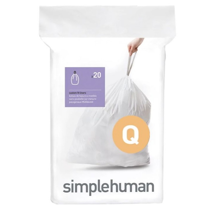 simplehuman 50-65 Litres Code Q Custom Fit Bin Liners (20 Liners/Pack) | Shopee Malaysia