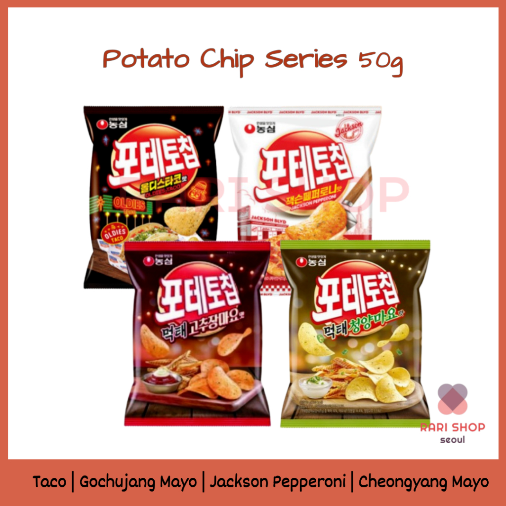 [Nongshim] Potato Chips korean Snack (50g) Taco | Cheongyang Mayo ...