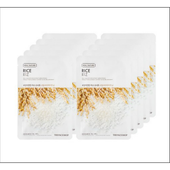 THE FACE SHOP Real Nature Rice Face Mask Set (10 masks) | Shopee Malaysia