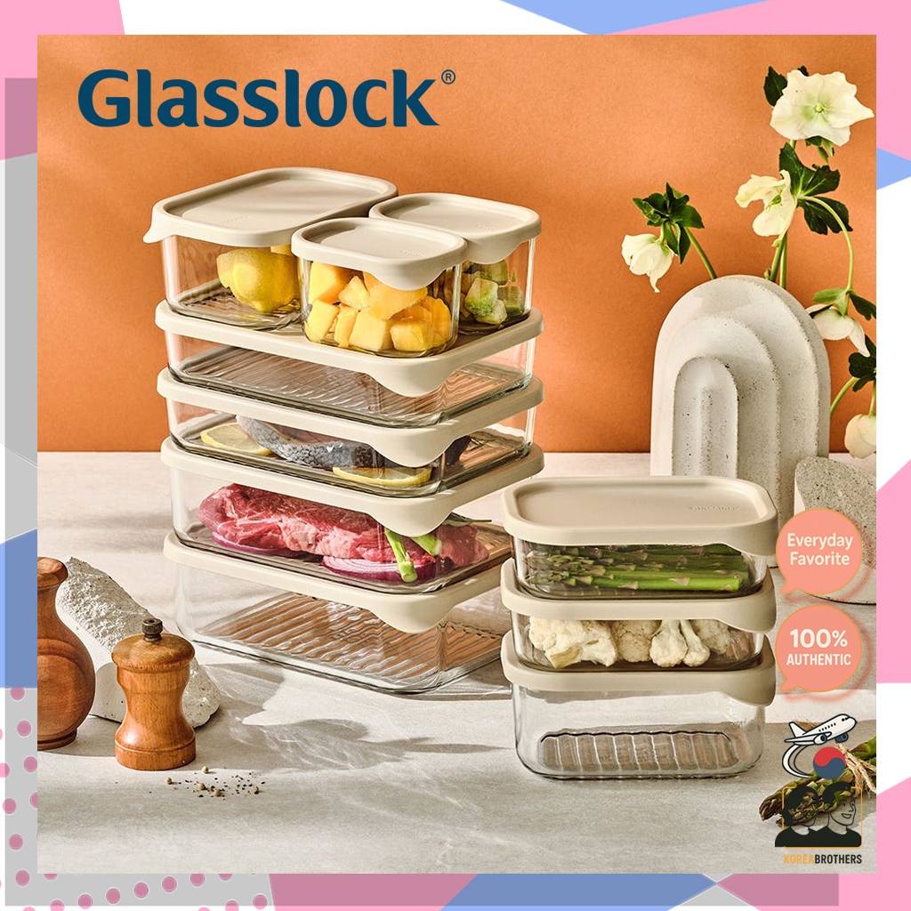 Glasslock / Perfect Modular Airtight Container 5 Sizes / Made In Korea ...