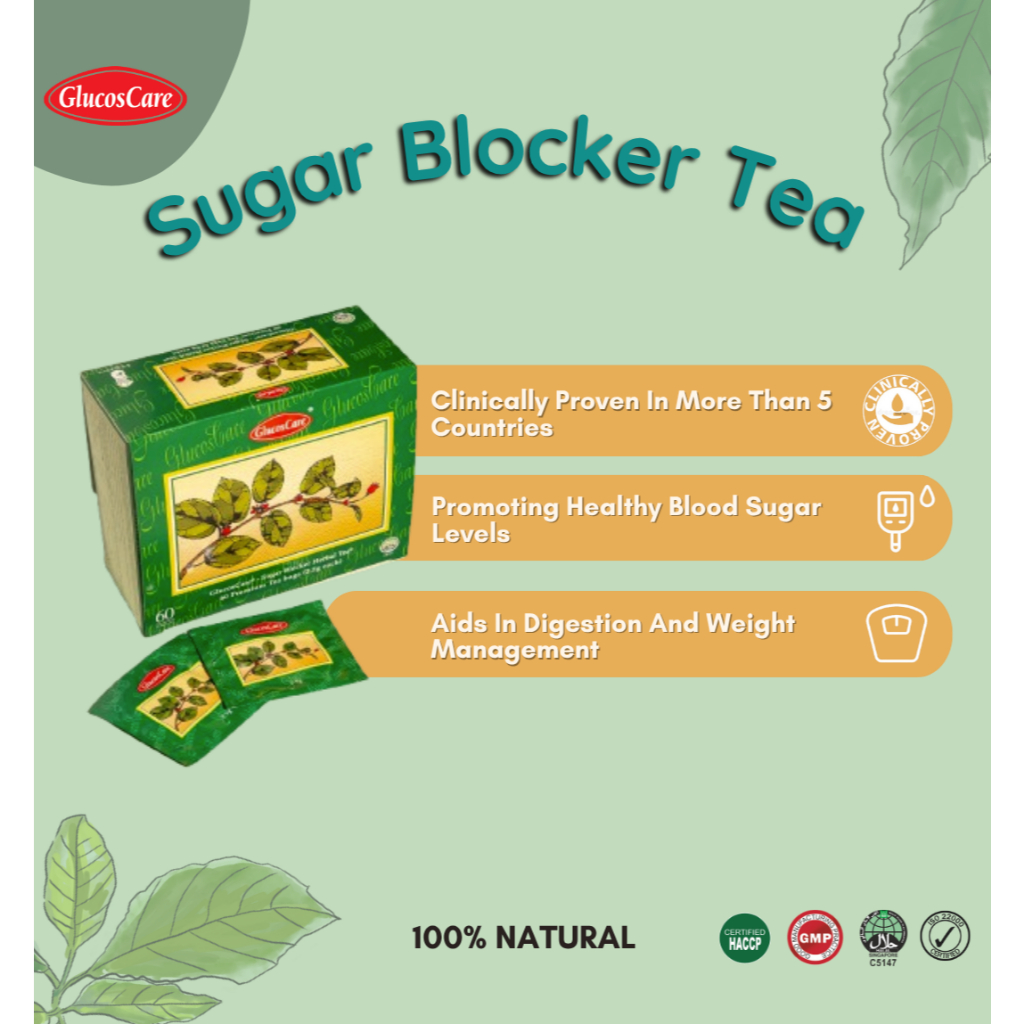 GlucosCare Tea - Sugar Blocker Tea 抗糖茶 / Halal (1-2 Boxes) | Shopee ...