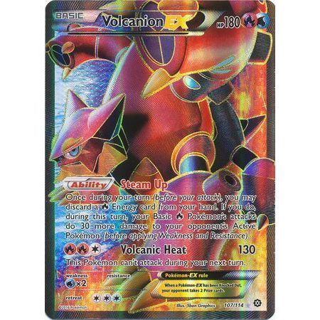 Pokémon TCG Card Volcanion EX XY Steam Siege 107/114 Full Art Ultra ...