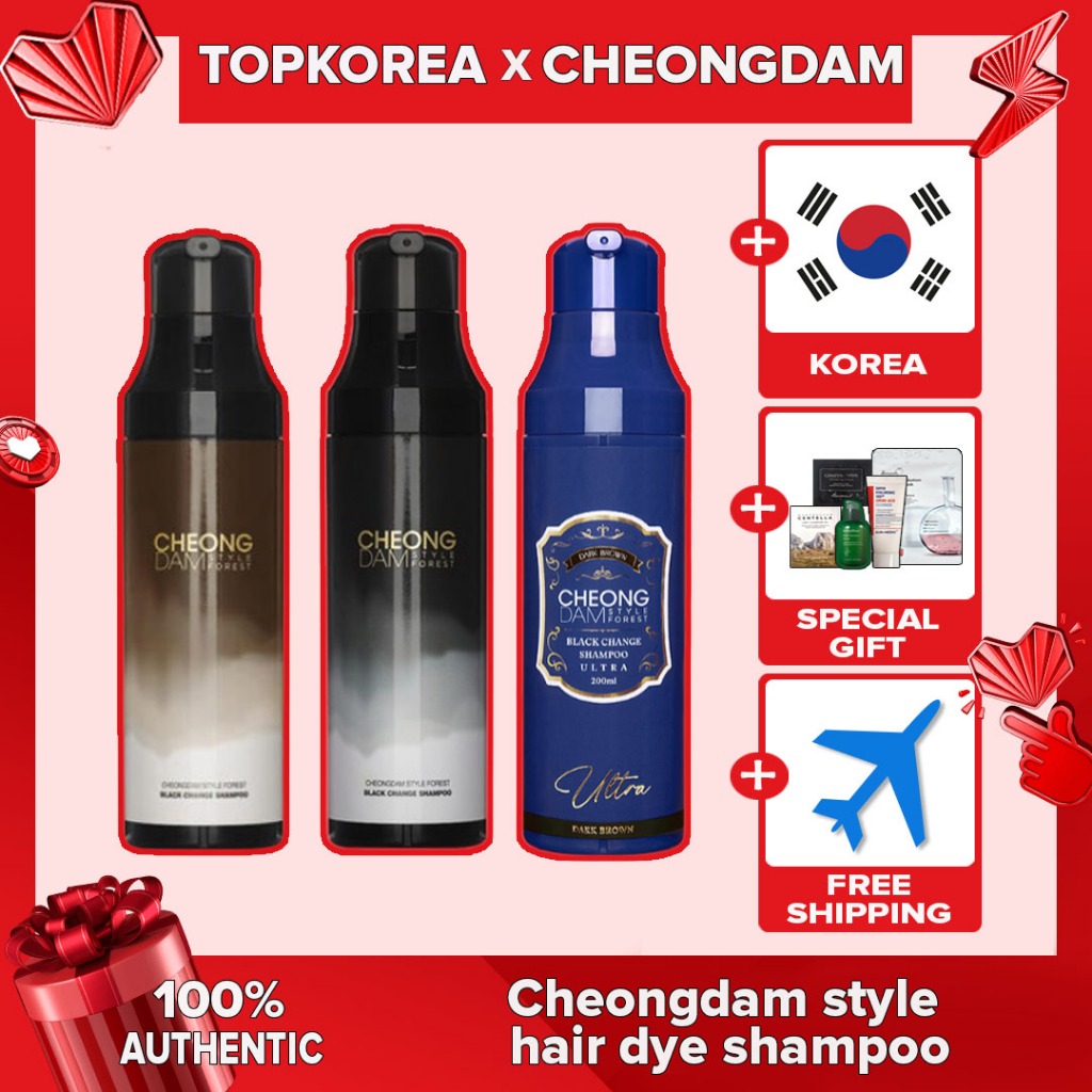 CHEONGDAM Season 3. Dye Shampoo Ultra / Black Change Shampoo Natural ...