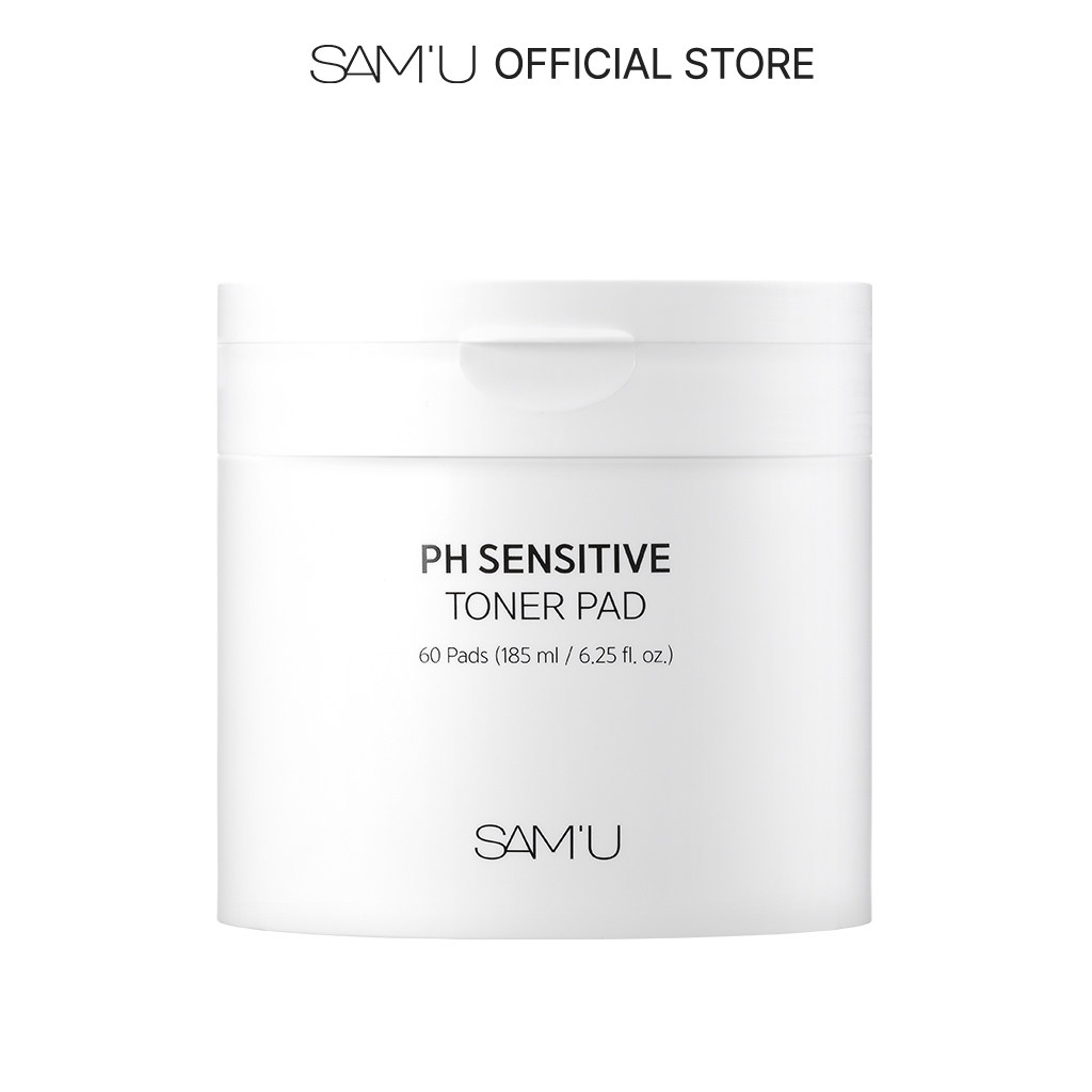 SAM’U PH Sensitive Toner Pad (60 pads), Easy-Split Design, Hydrating And Soothing Pads For ...
