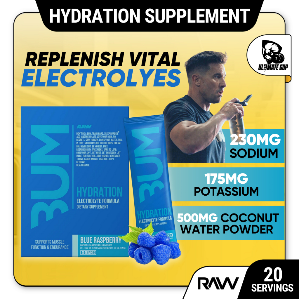 Raw Nutrition, CBUM Hydrate, Electrolyte Powder, Electrolyte ...