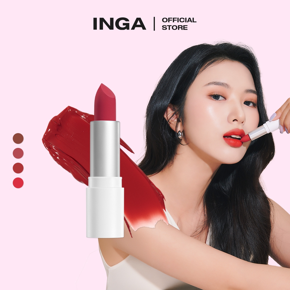 INGA Powder Blur Matte Lipstick (4 colors) | Shopee Malaysia