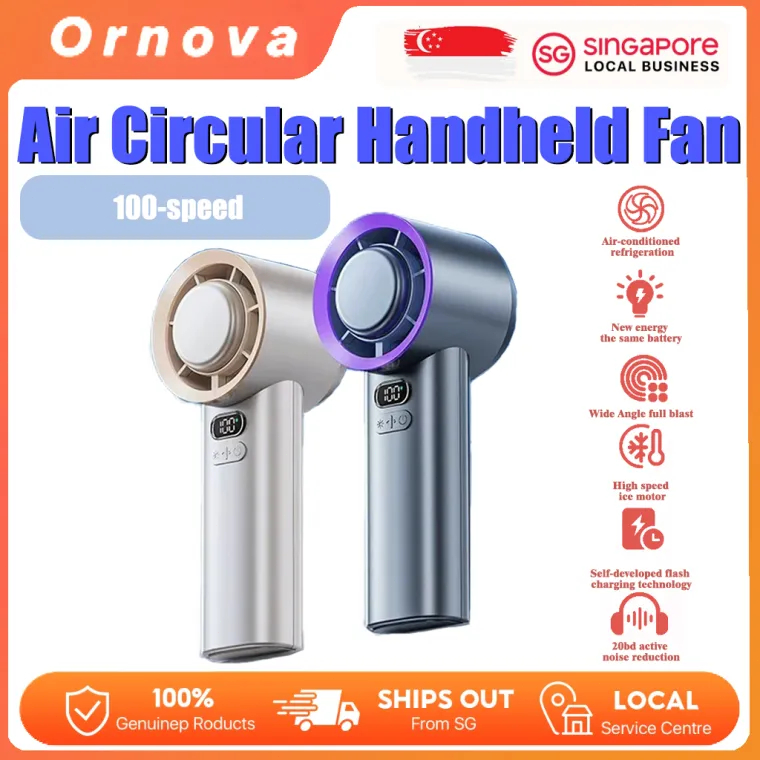 Handheld Turbo Jet Fan Mini Portable Ice Cold Fan Brushless Motor Wind ...