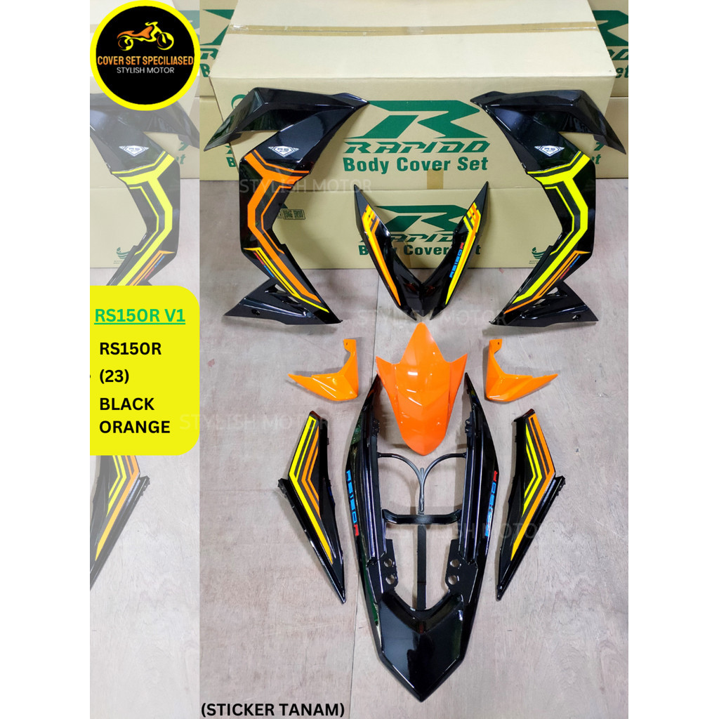 (STICKER TANAM/AIRBRUSH) RAPIDO COVER SET HONDA RS150 RS150R V1 (23 ...
