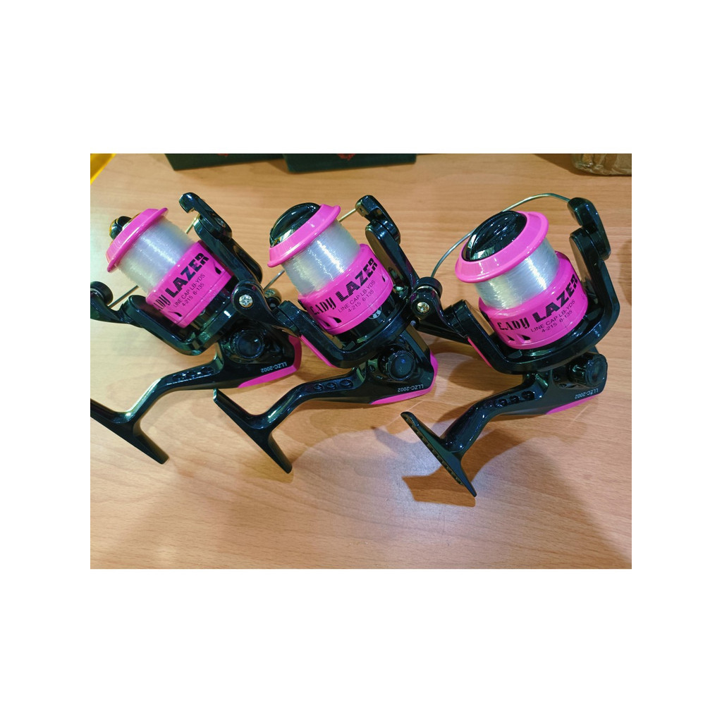 RE008-I-FIXH HT LADY LAZER LLZC-2002 SPINNING REEL Prawn Reel Mesin ...
