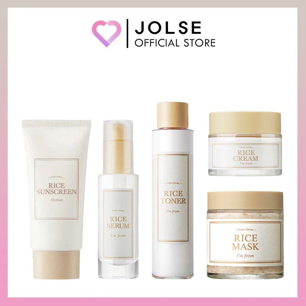 I'M FROM Rice Toner 150ml / I'M FROM Rice Cream 50g / I'M FROM Rice ...