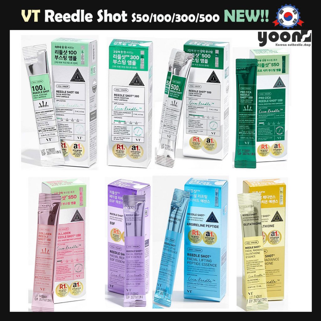 (Ready to ship) [VT DAISO] VT Reedle Shot Facial Boosting First Ampoule & Essence / S50, 100 ...