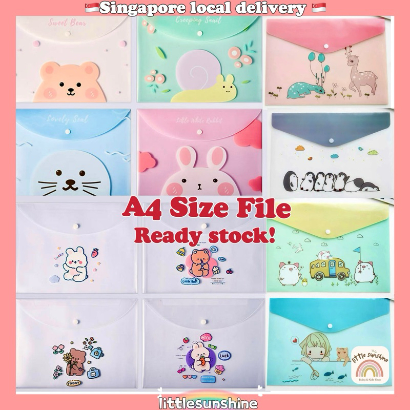 A4 PVC File Children Worksheet File Holder Stationery Storage Children ...