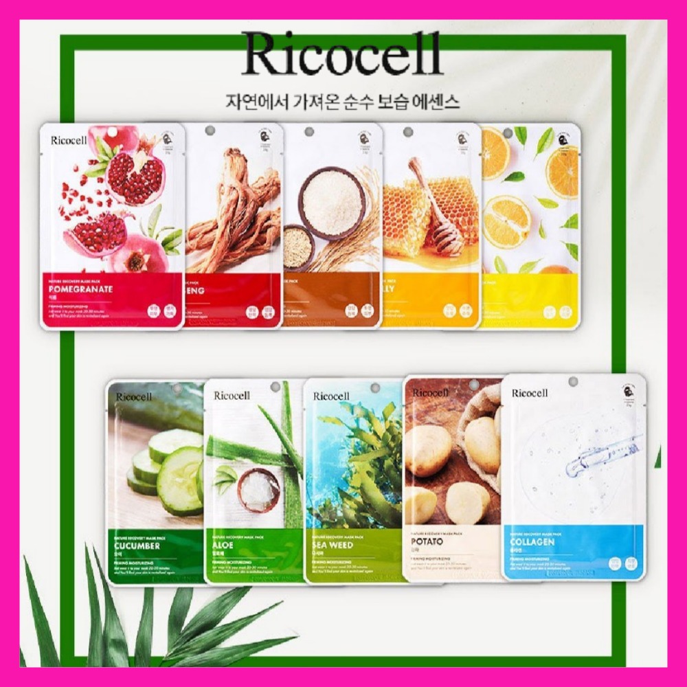 Ricocell Moisturizing Gentle Mask Pack 10 Types | Shopee Malaysia