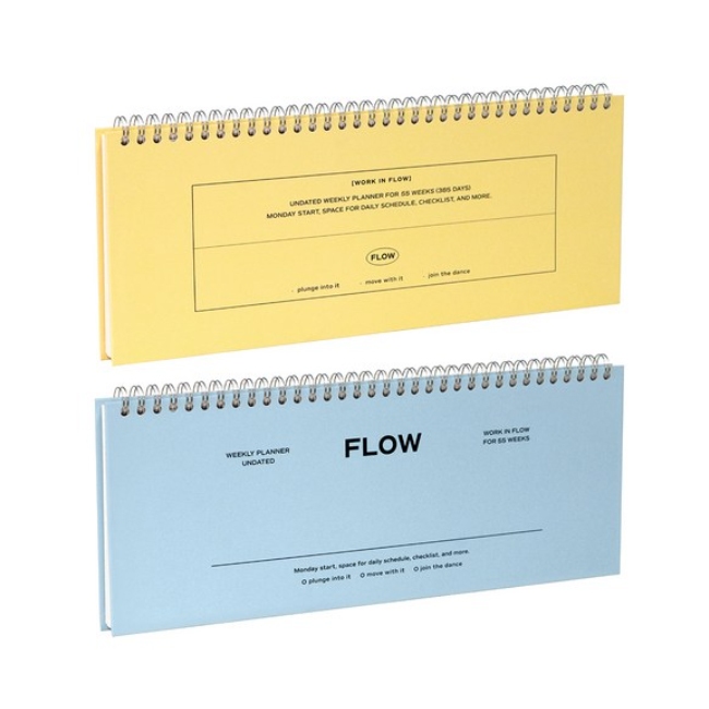 FLOW WEEKLY PLANNER for 12months / CHECKLIST - undated standing journal ...