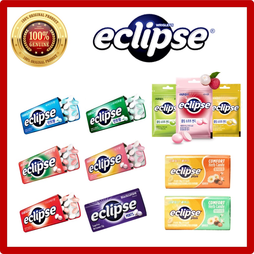 [Korea MARS] Eclipse Sugar Free Candy / Mint Spearmint Peach ...