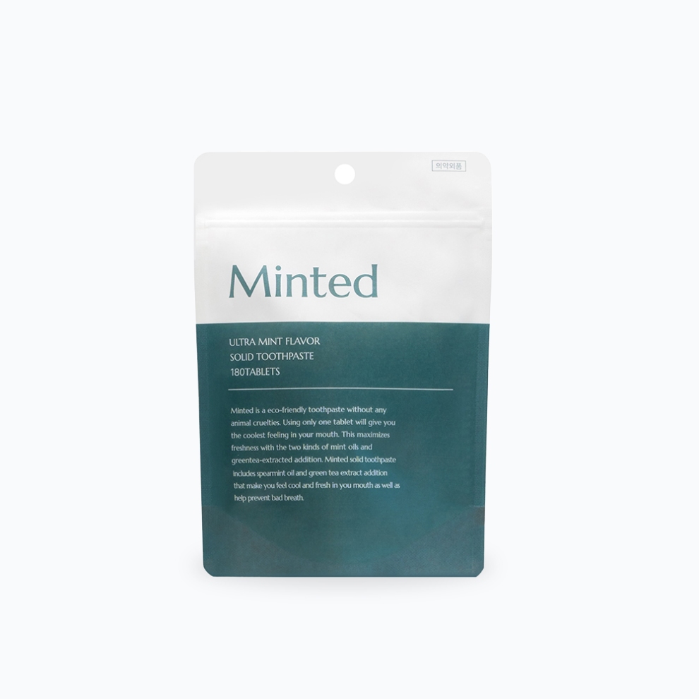 Minted Ultra Mint Flavor Solid Toothpaste 180 Refill Tablets (1~4p ...