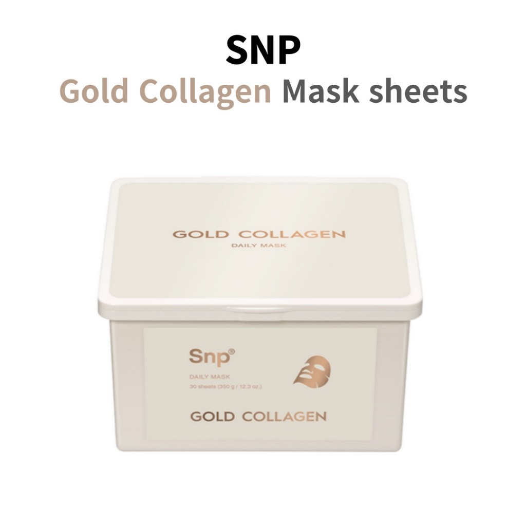 SNP Gold Collagen Daily Mask 30 Sheets for Moisturizing Skincare ...