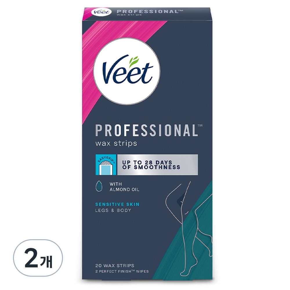 Veet professional body wax strips for sensitive skin 20 sheets, 20g ...