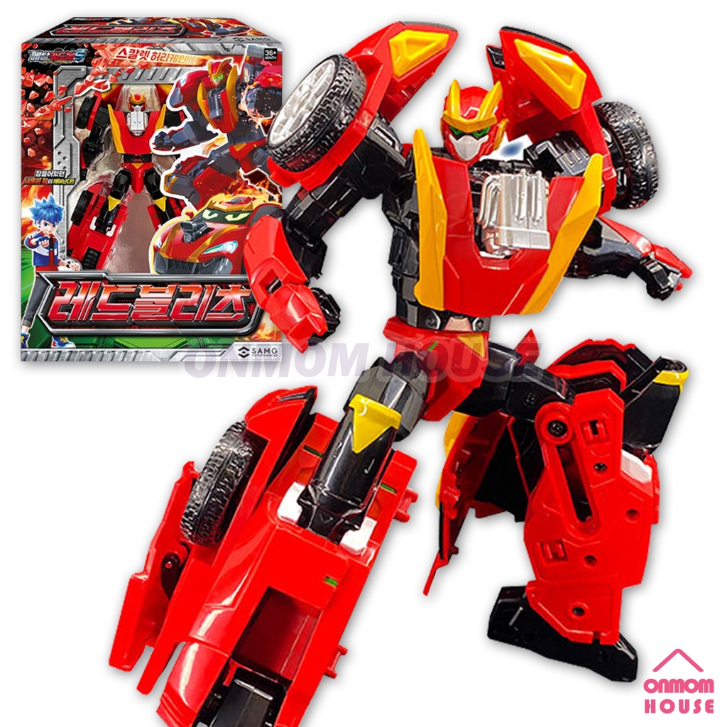 Metal Cardbot S RED BLITZ Transformation Muscle Car Action Figure Toy ...