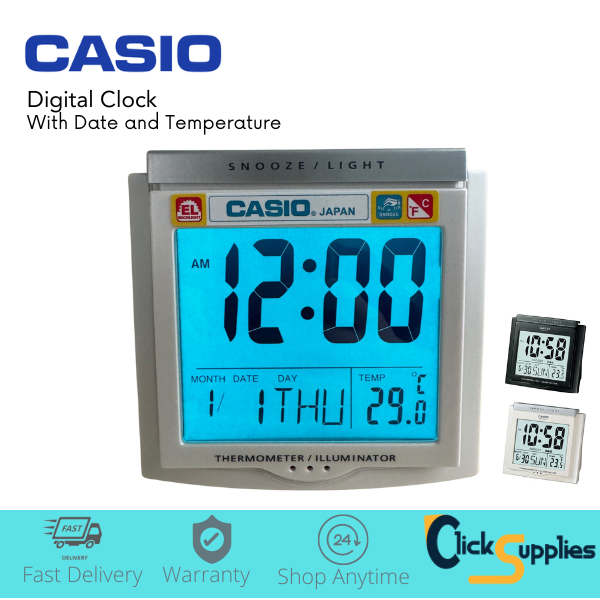 Casio Digital Clock with Alarm Backlight Night View with Date ...