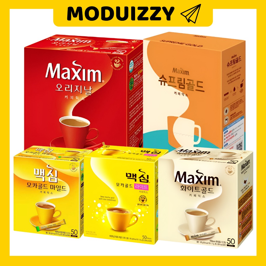 Maxim Korean Coffee Mix 20t/50t/100t (Instant Coffee / White Gold ...