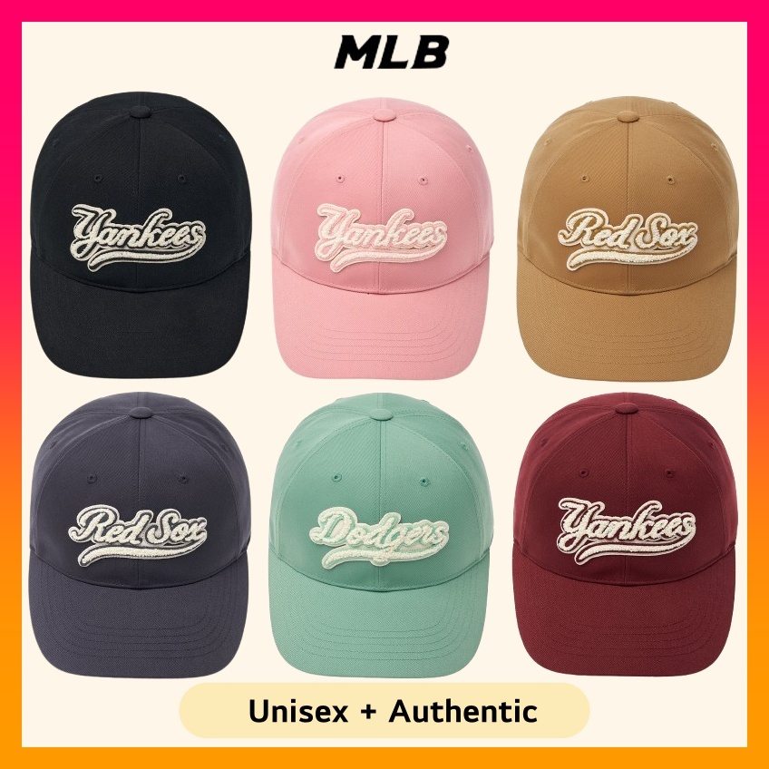 MLB Varsity Cursive Fluffy Logo Unstructured Ball Cap (2024 NEW) | Shopee Malaysia