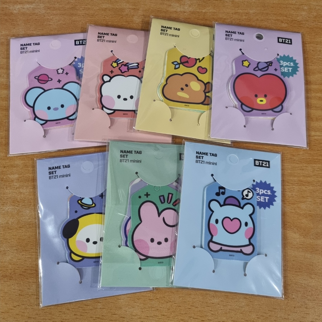 BTS BT21 Minini Name Tag | Shopee Malaysia