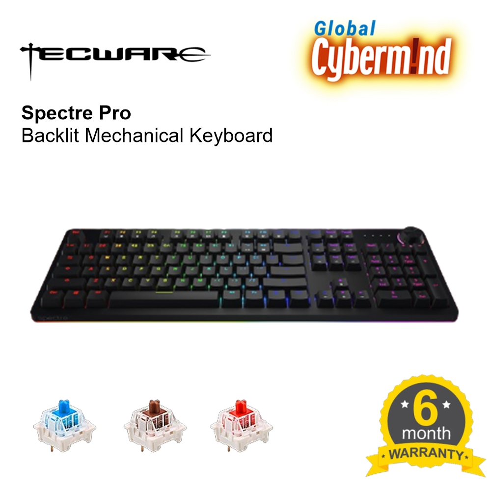 TECWARE Spectre PRO ARGB Backlit 104keys Mechanical Keyboard - 6 Months ...