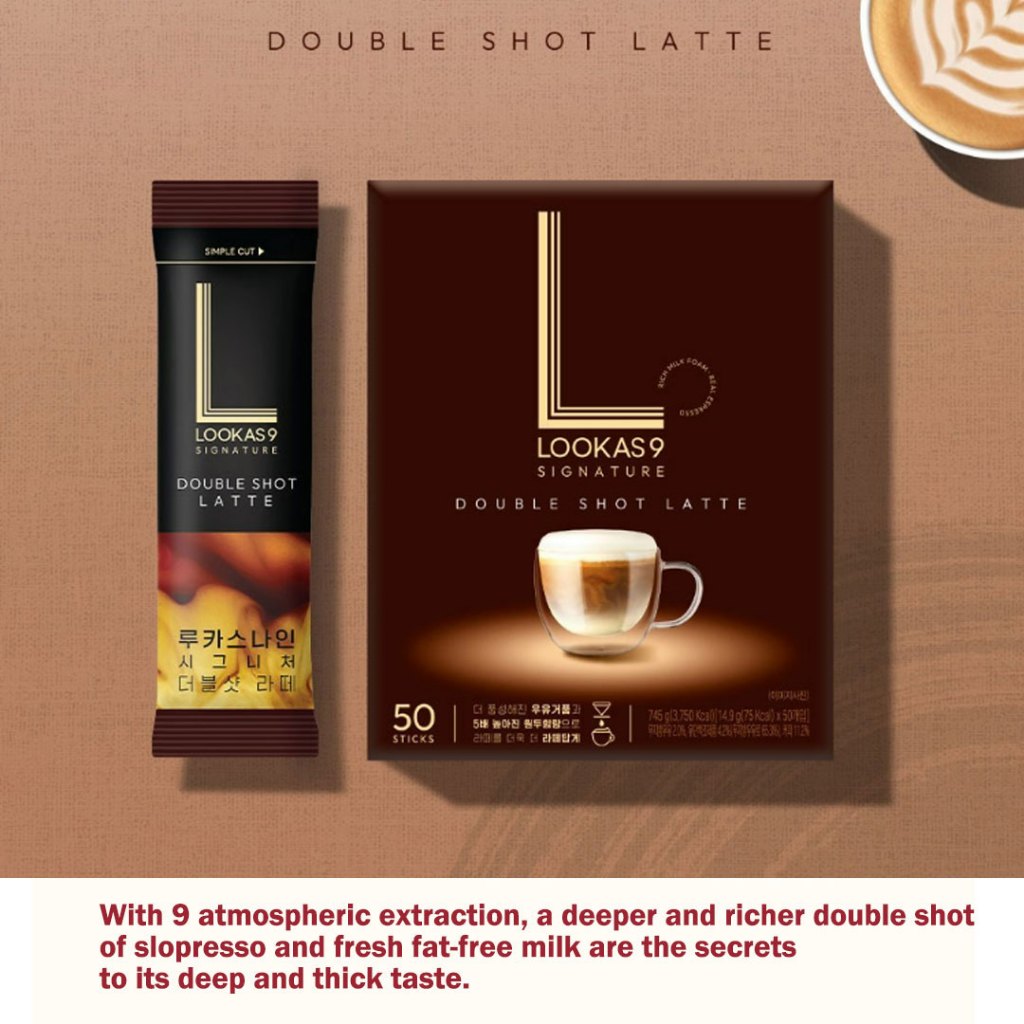 [LOOKAS9] Signature Double Shot Latte / Korea Instant Coffee / 20T, 30T ...