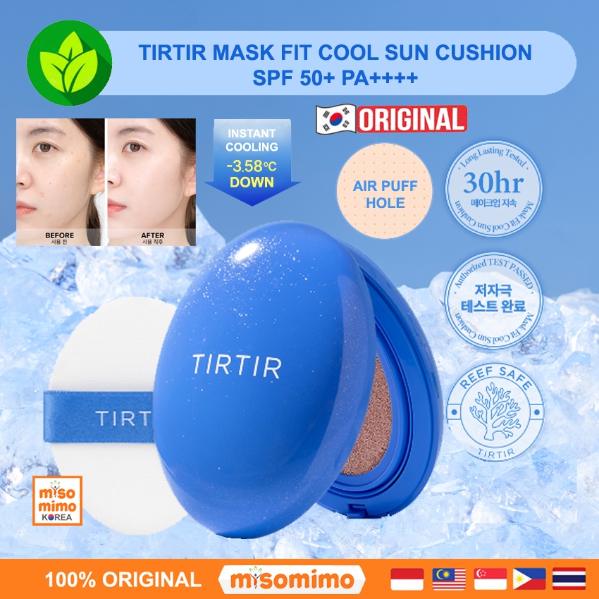 ️READY ️ TIR TIR TIRTIR MASK FIT COOL BLUE SUN CUSHION SPF50+ PA ...