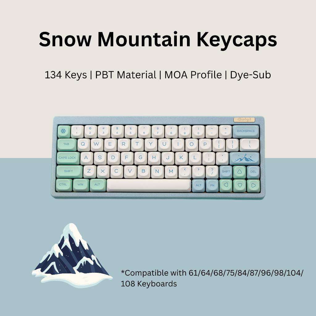 Snow Mountain Keycaps | MOA Profile | PBT Dye-Sub | Royal Kludge ...