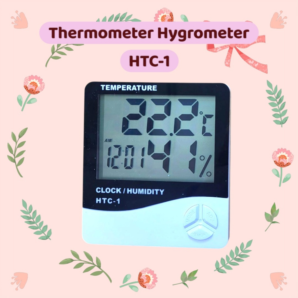 PINESEMI _ HTC-1 Digital Thermometer Hygrometer LCD Temperature ...