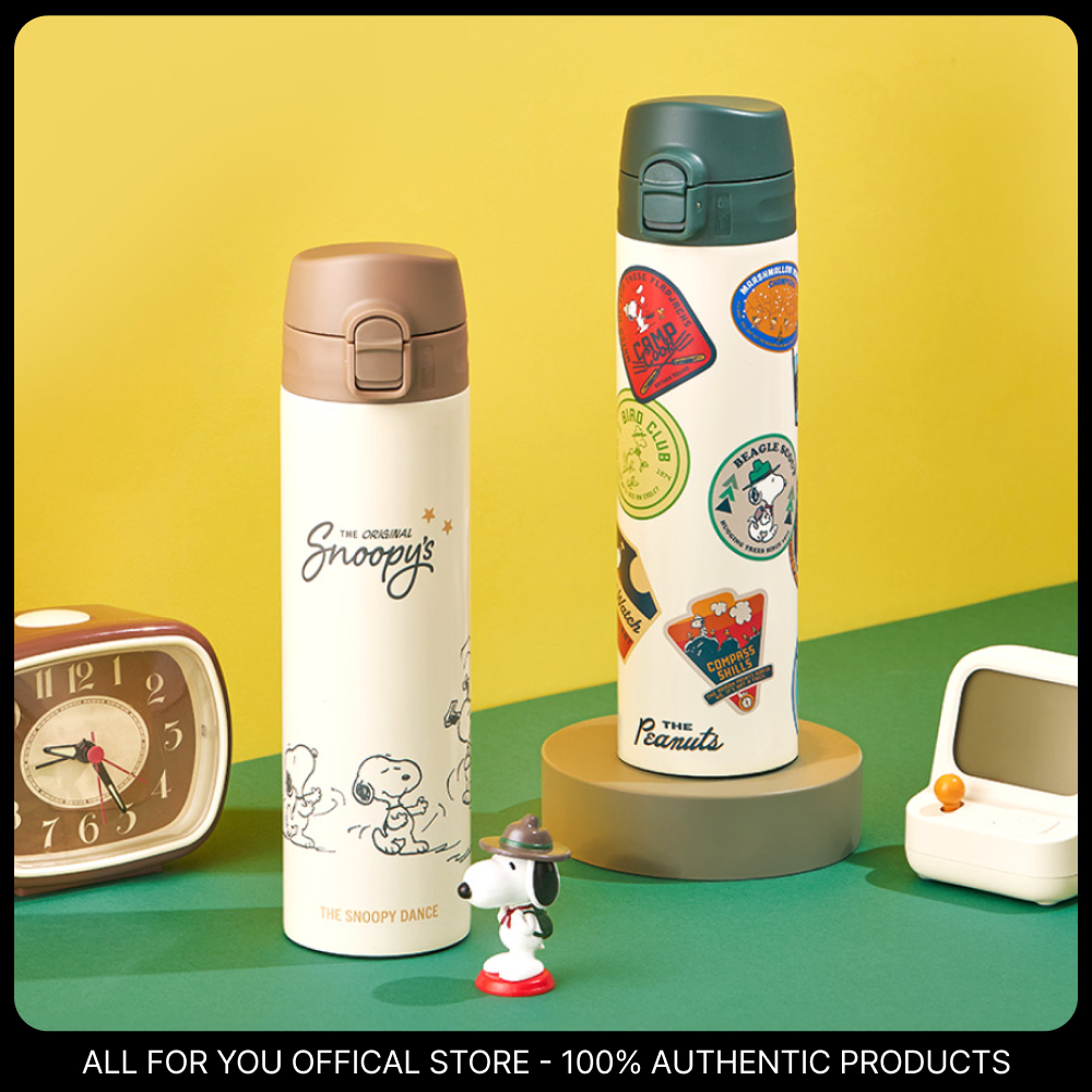 [LOCKNLOCK x PEANUTS] Snoopy Slim Fit One-Touch Tumbler, 400ml | Shopee Malaysia