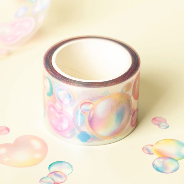 [KOREA DAISO] Roll Type Stickers - Heart Bubble (3cm x 4m) | Shopee ...