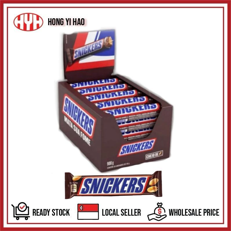 Snickers Peanut Chocolate Bar (24x45g) | Shopee Malaysia