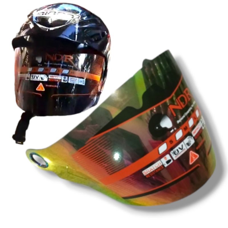 (NDR-4) Ainon Half Face Helmet Visor all Varian || Ainon Helmet Lens ...
