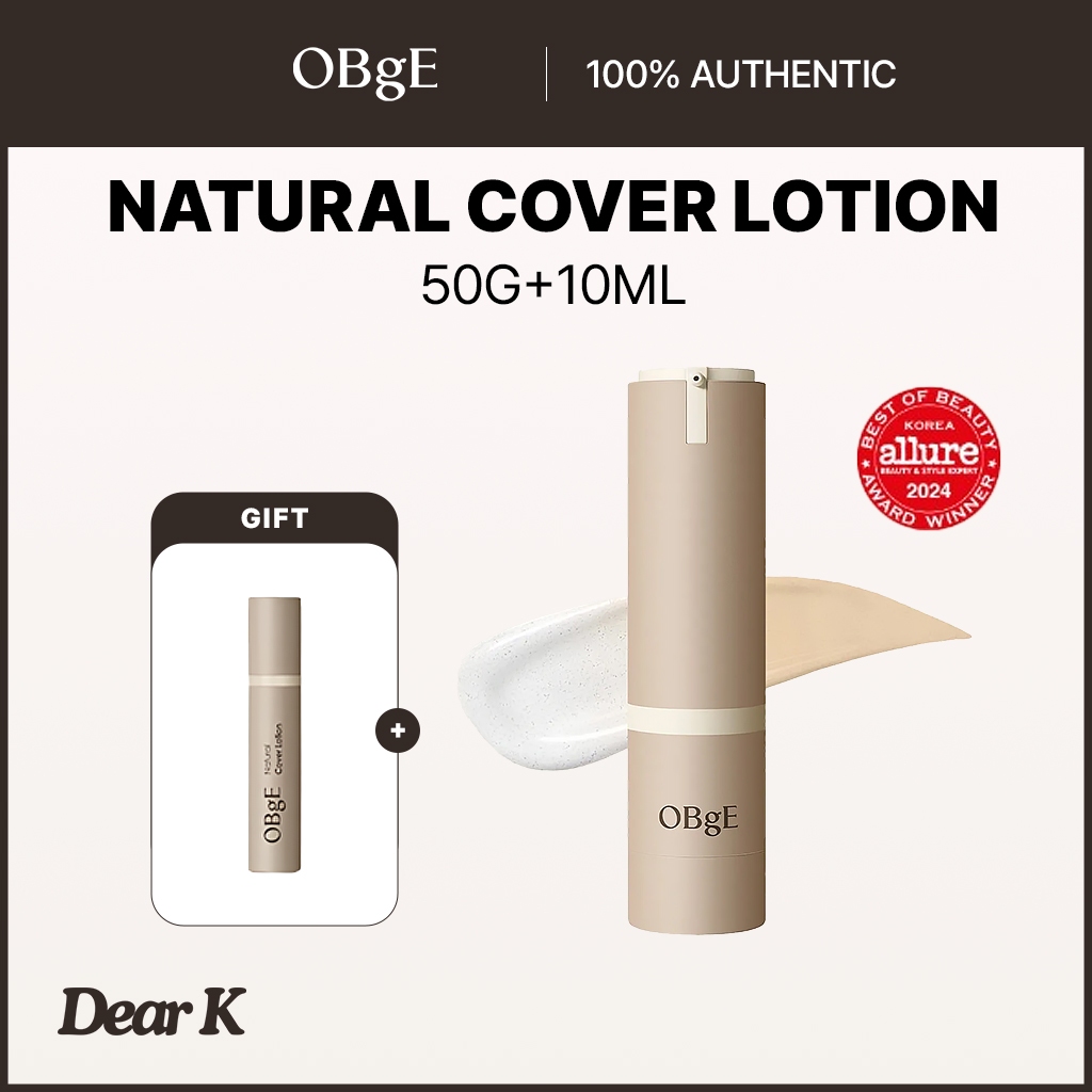 [OBGE] Natural Cover Lotion SPF50+ PA++++ 50g + 10ml (Special Set) | Shopee Malaysia