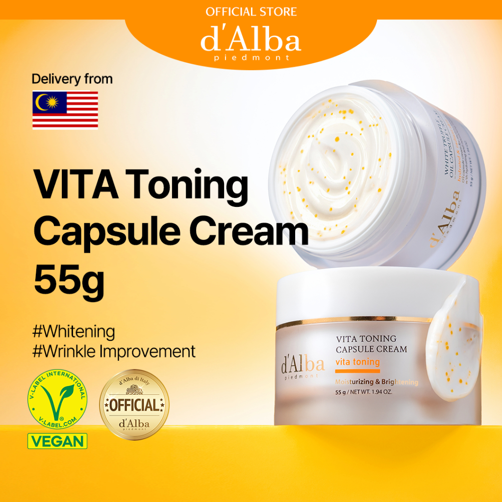 [Official] d'Alba White Truffle Vita Toning Capsule Cream 55g, Vita ...
