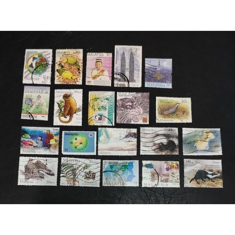 20 keping Setem Malaysia Berlainan Jenis (Used) Set A | Shopee Malaysia