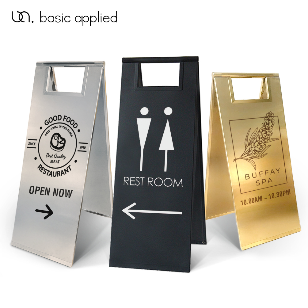 Stainless Steel Outdoor A Shape Floor Sign | Heavy Floor Advertisement ...