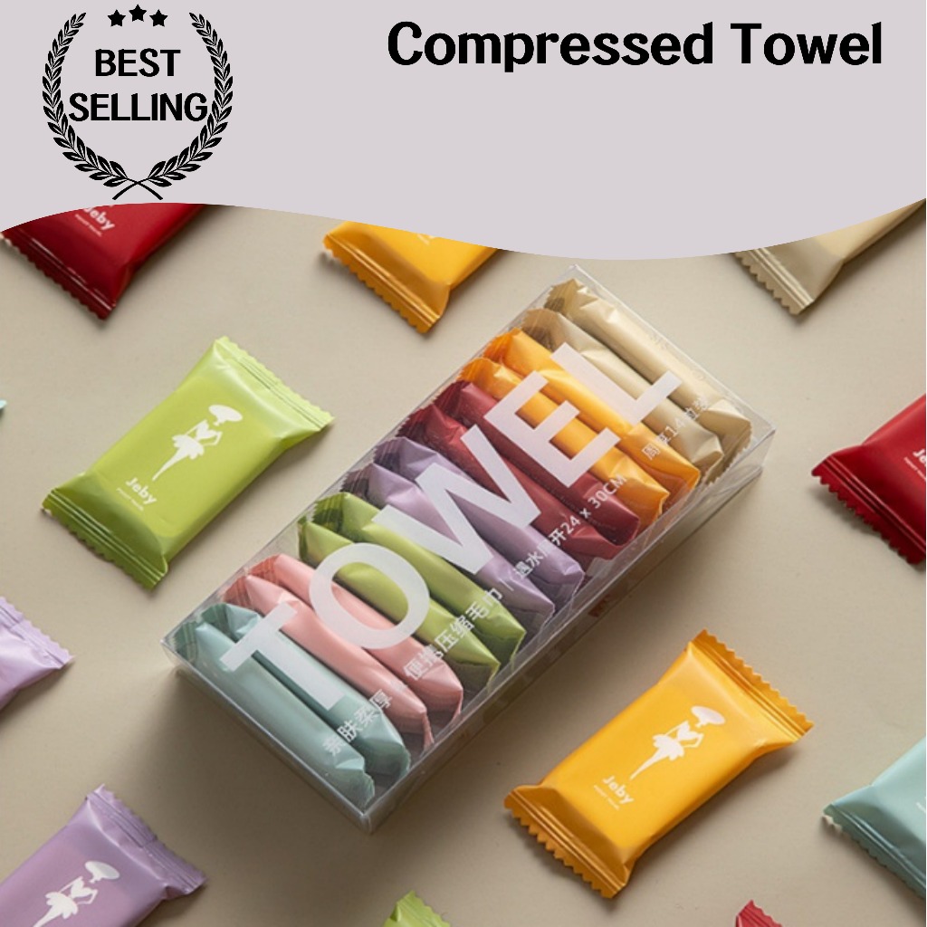 Portable Compressed Candy Towel (14 sheets) Easy to use, travel ...