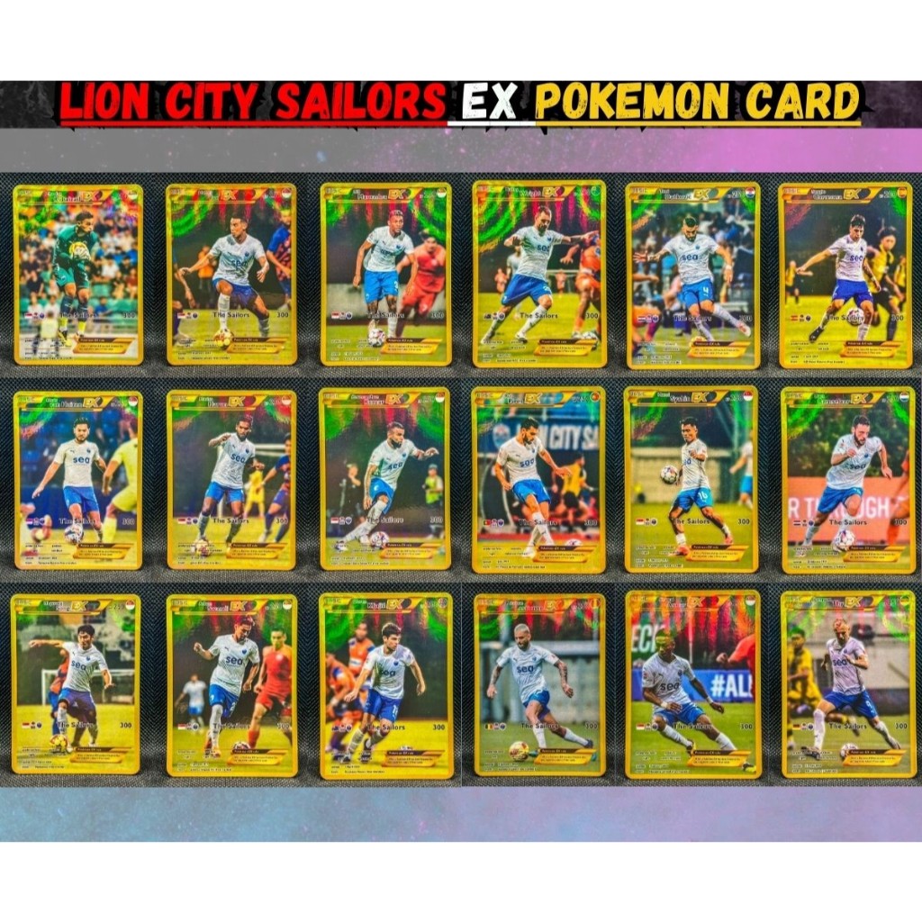 SPL: Lion City Sailors EX Pokemon Holographic Cards | Shopee Malaysia