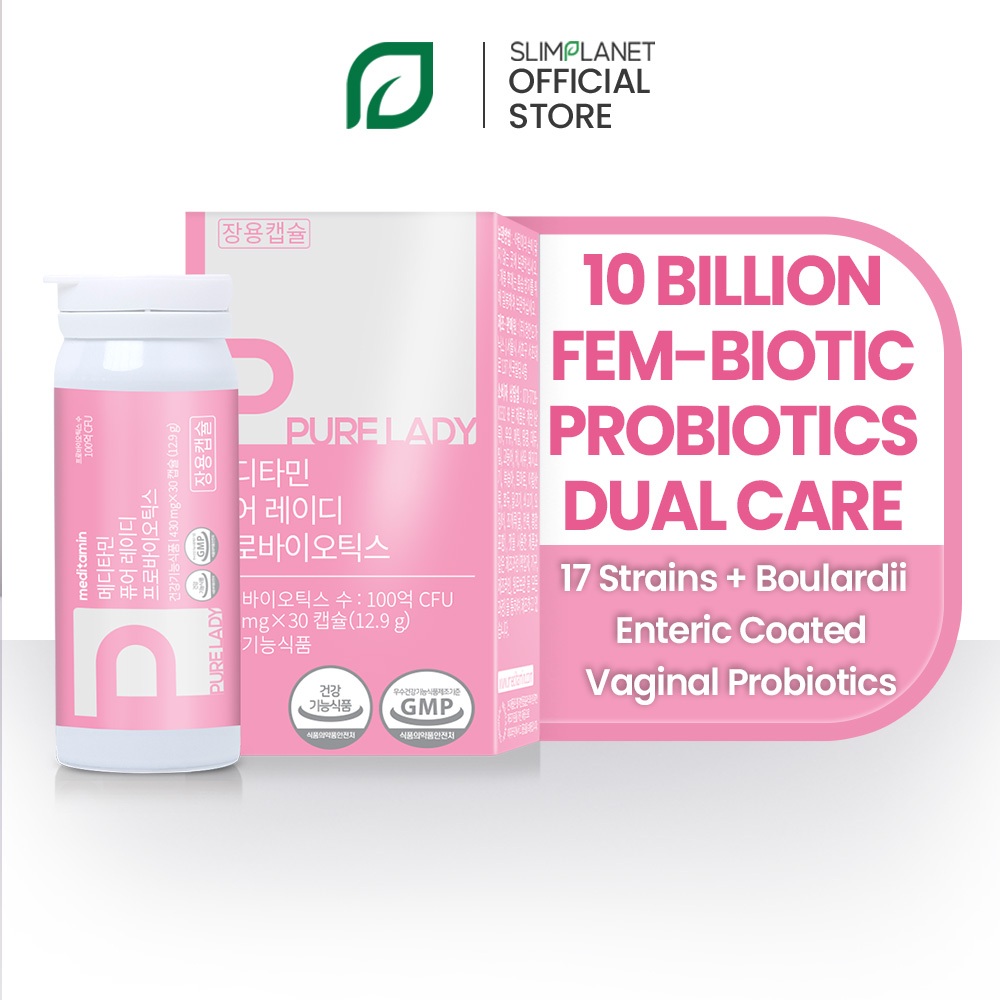 [Slimplanet] PureLady - Probiotic Supplement for Vaginal Health with Boulardii (30 Caps ...
