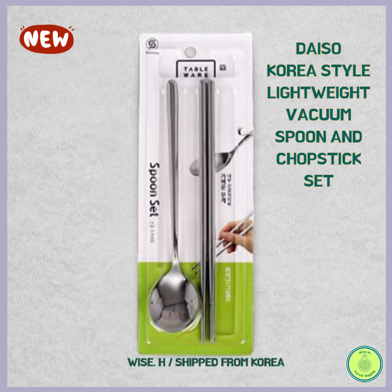 [KOREA] Daiso Lightweight Vacuum Spoon and Chopstick Set | Shopee Malaysia