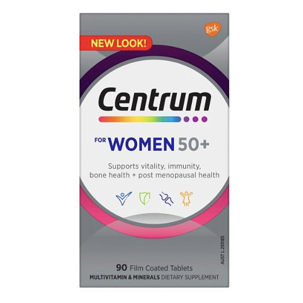 Centrum Women's 50+ Multivitamin, 90 Tablets, AU Version - Made in USA ...