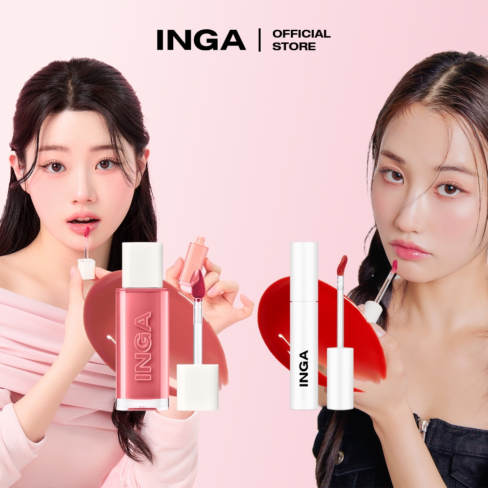 INGA Glassy Water Glow Lip Tint (SNOWY/ GLASSY_13 colors) | Shopee Malaysia