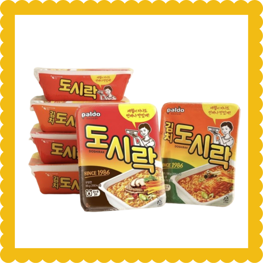 [Paldo] Dosirak(Lunch Box) Cup Ramen Noodle 86g (Original / Kimchi ...