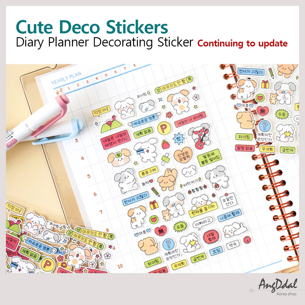 [Korean Product] Cute Deco Stickers - Perfect for School and Company Diaries! Keep updating ...