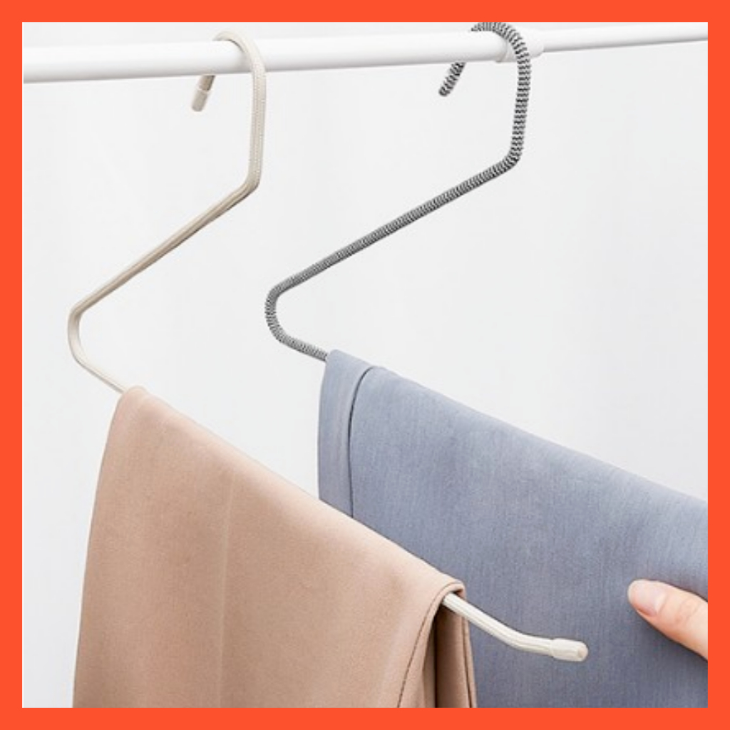 DAISO KOREA 2-Piece Fabric Pants Hanger Set | Shopee Malaysia